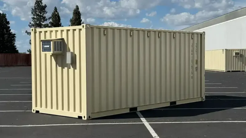 20ft Ground Level Office Container – Portable, Secure & Fully Equipped ...